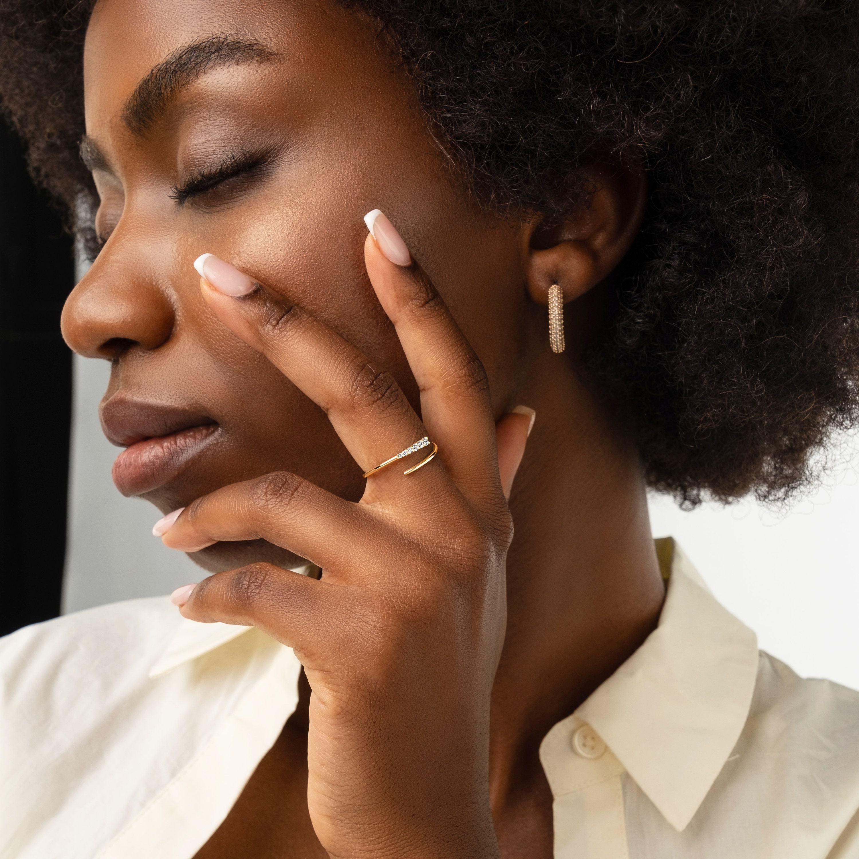 Gold Spiral Open Ring Middle Finger Ring 10K 14K 18K Gold - Etsy