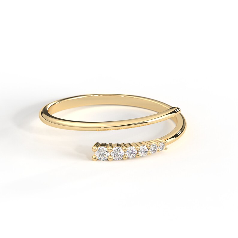 Gold Spiral Open Ring Middle Finger Ring 10K 14K 18K Gold - Etsy