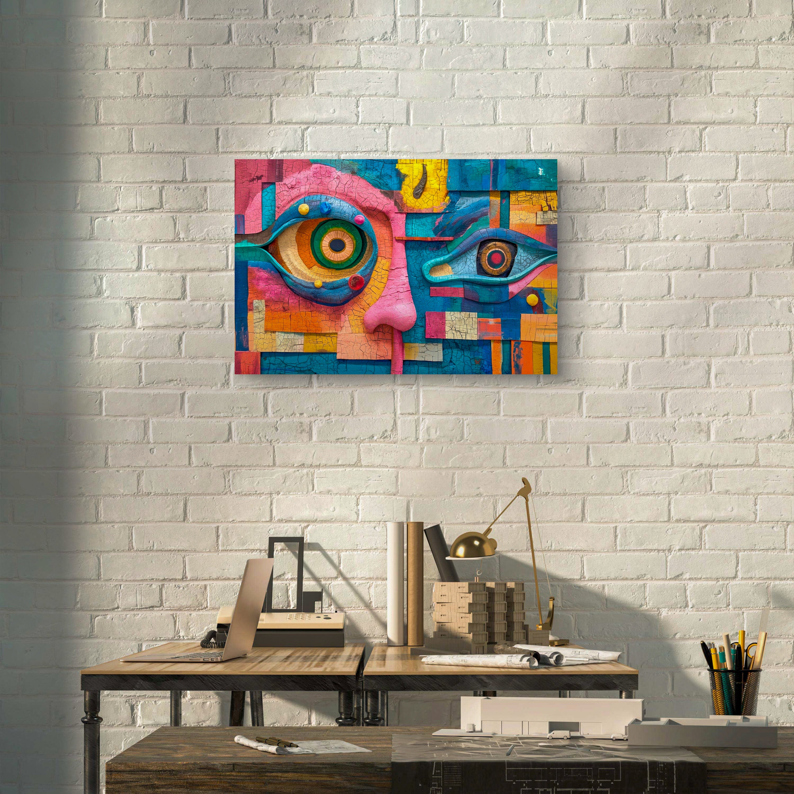 Colorful Abstract Surrealism Wall Art Cubism Conceptual Print for ...
