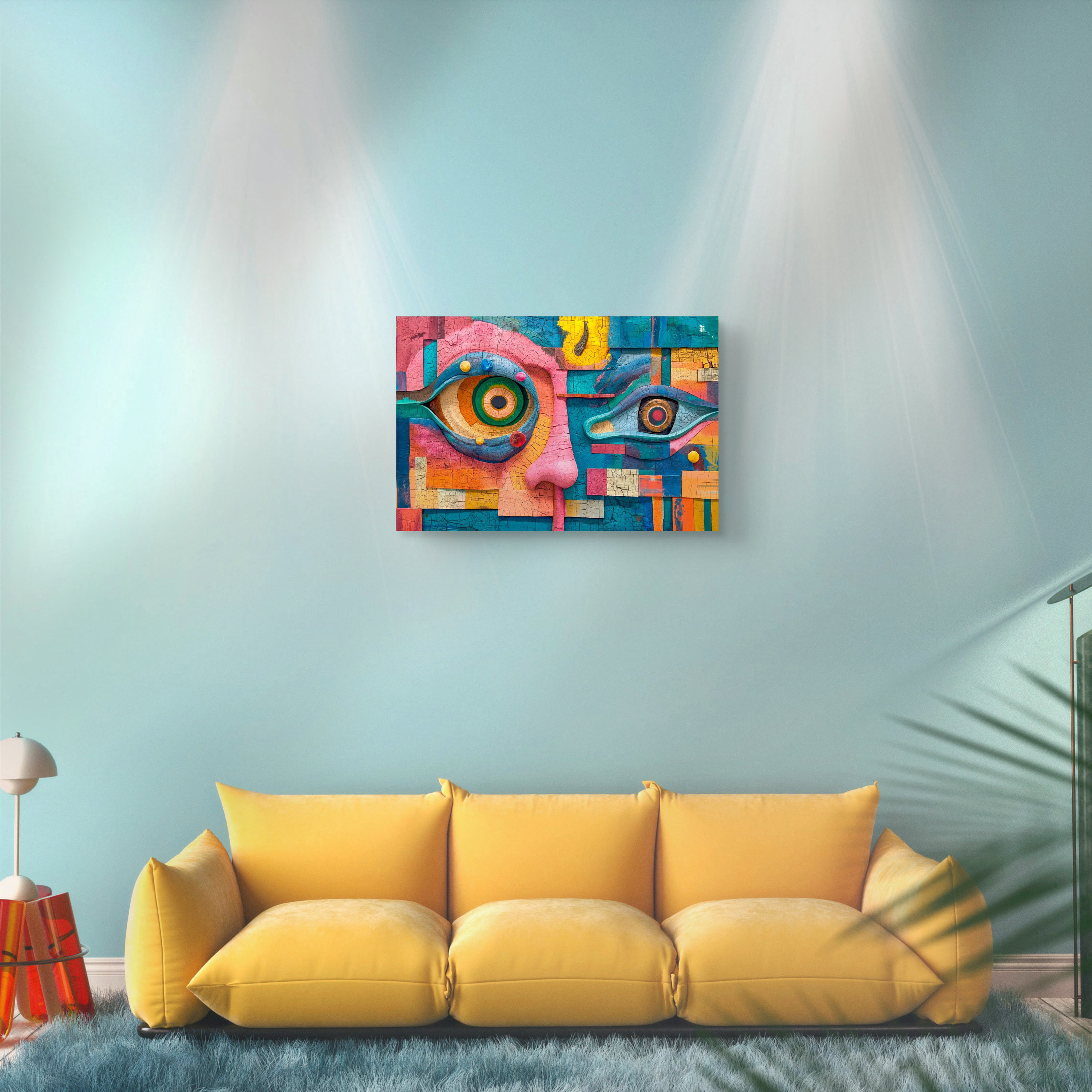 Colorful Abstract Surrealism Wall Art Cubism Conceptual Print for ...