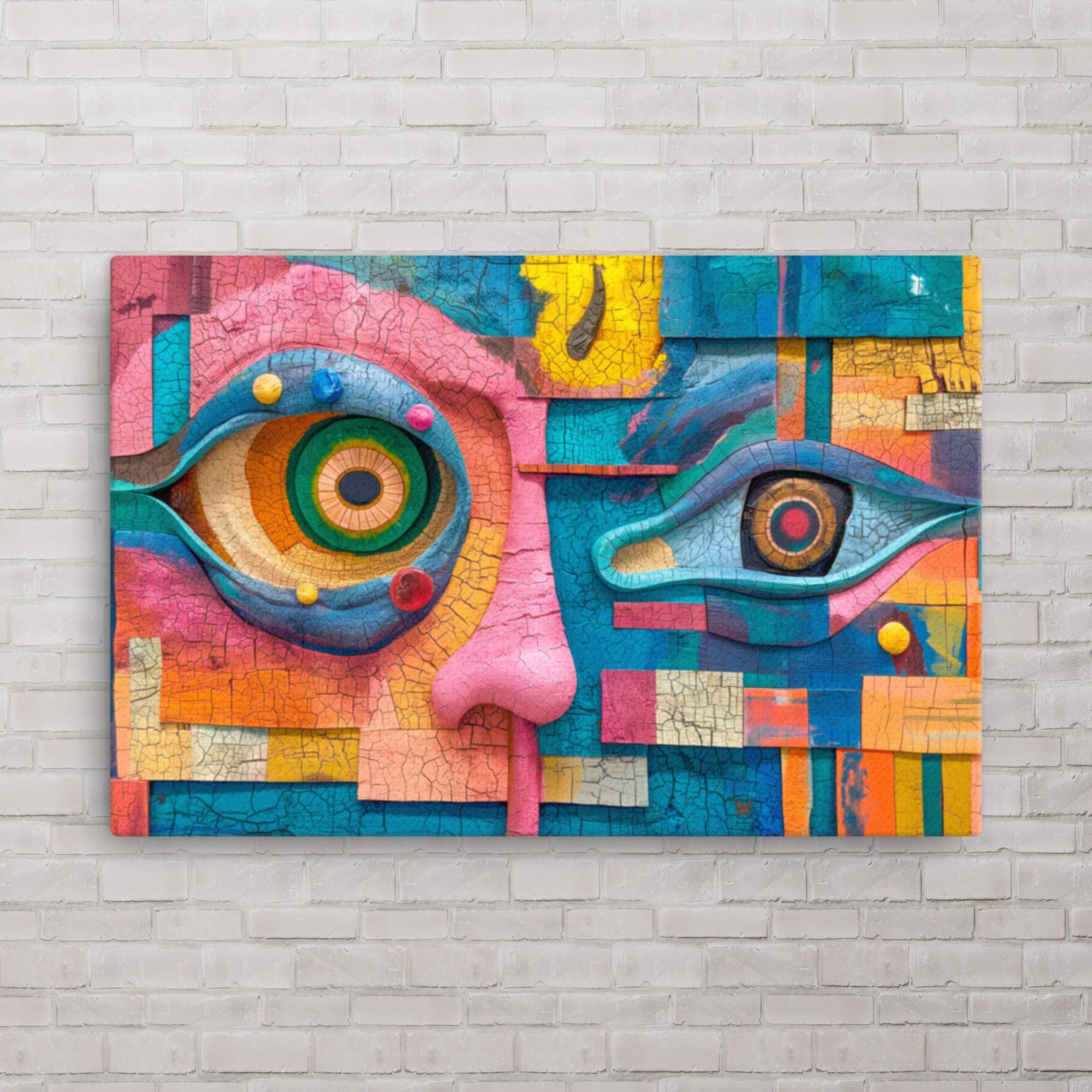 Colorful Abstract Surrealism Wall Art Cubism Conceptual Print for ...