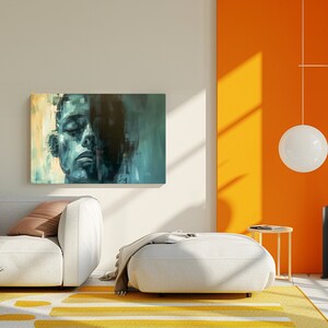 Large Abstract Wall Print, Modern Matte Canvas for Living Room, Gallery ...