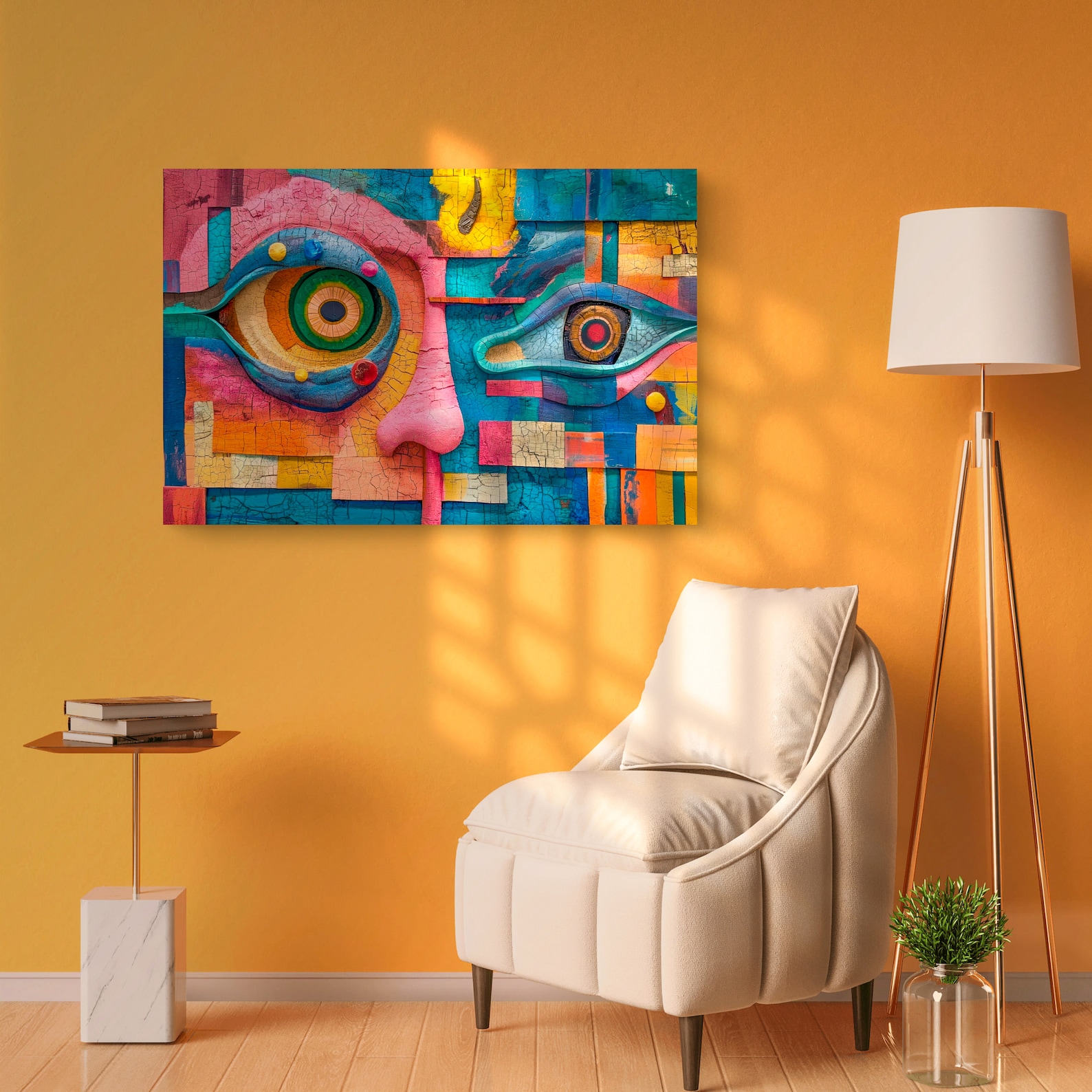 Colorful Abstract Surrealism Wall Art Cubism Conceptual Print for ...