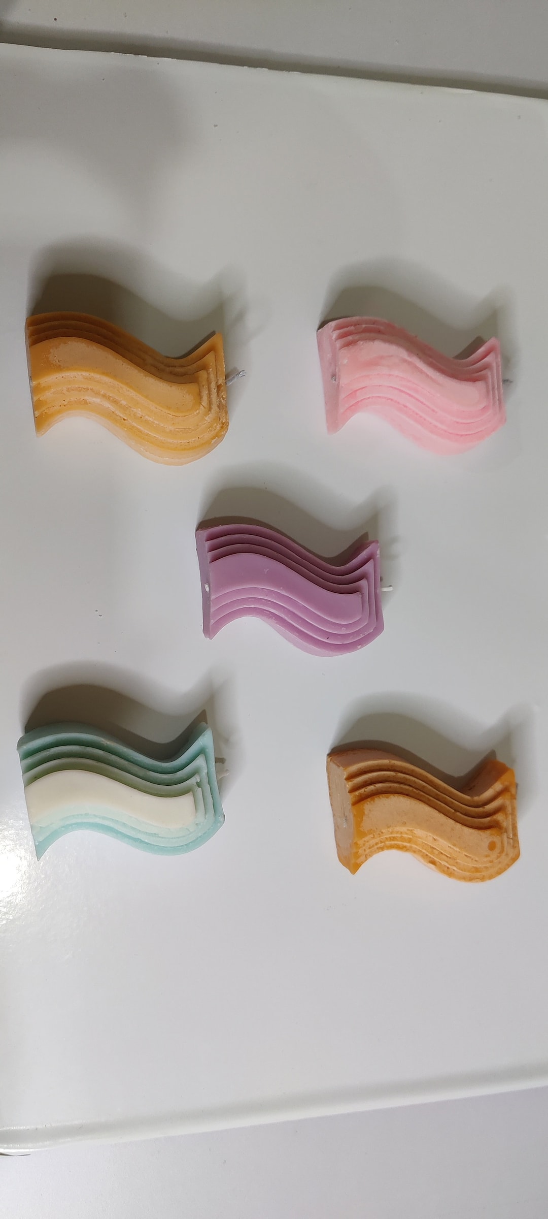 Wavy Pillar Scented Candles Aesthetic Decor Room Decor - Etsy