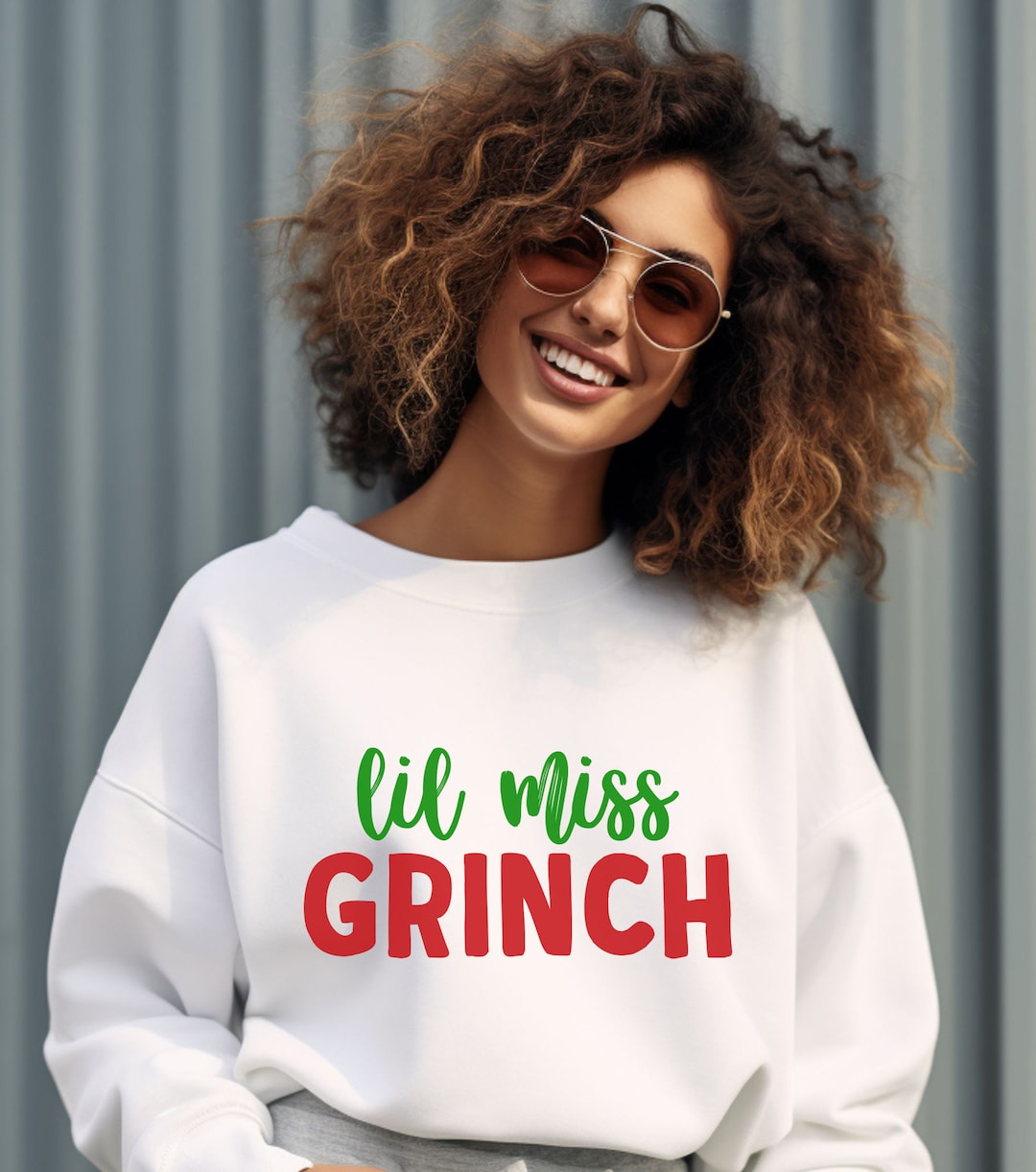 Lil Miss Grinch Sweatshirts Green Women Winter Sweatshirt Naughty Joker ...