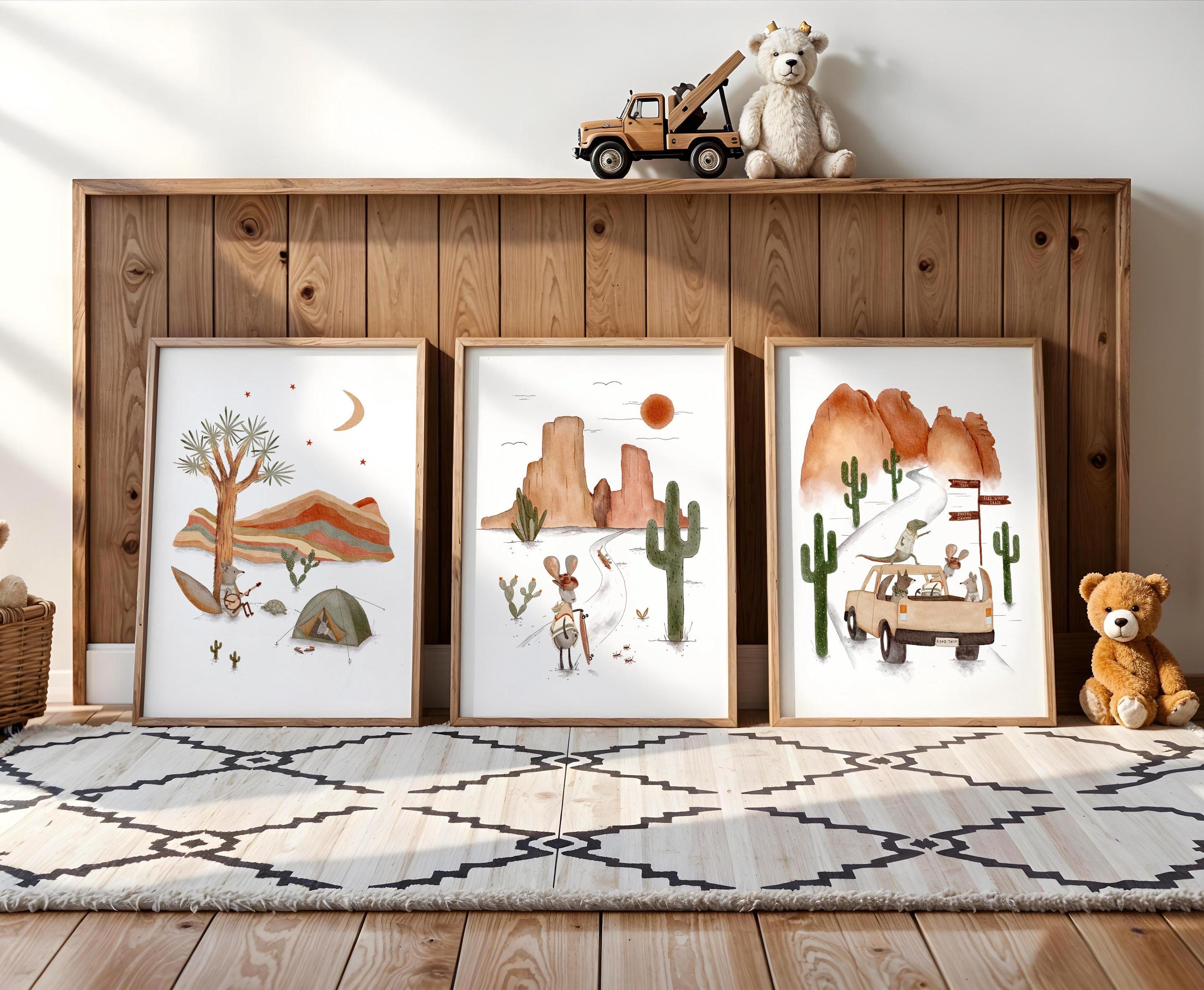 Desert Animal Nursery Art Prints: Boho Southwest Decor Set - Etsy