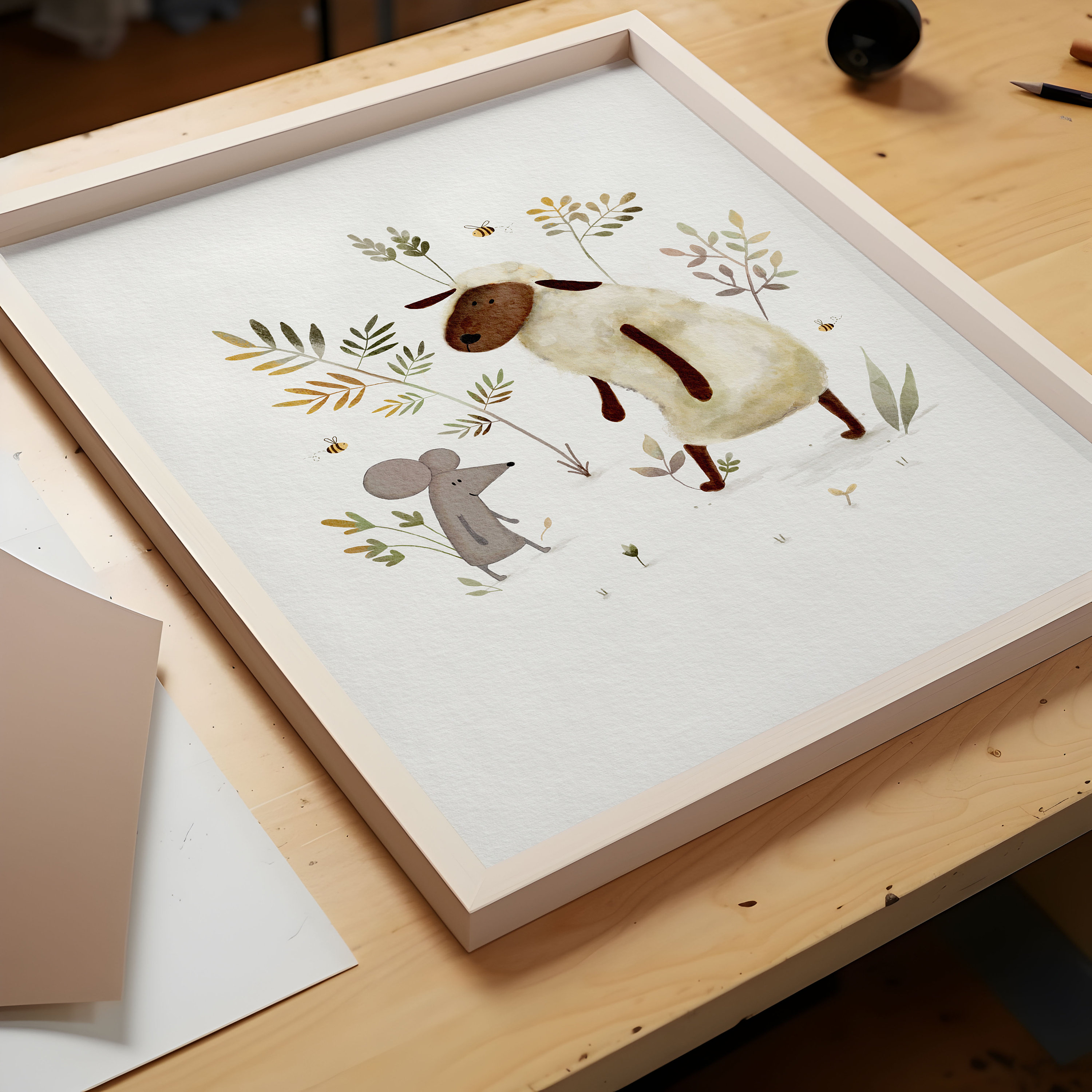 Set of Three Farm Animal Art Prints for Children, Farmhouse Style ...