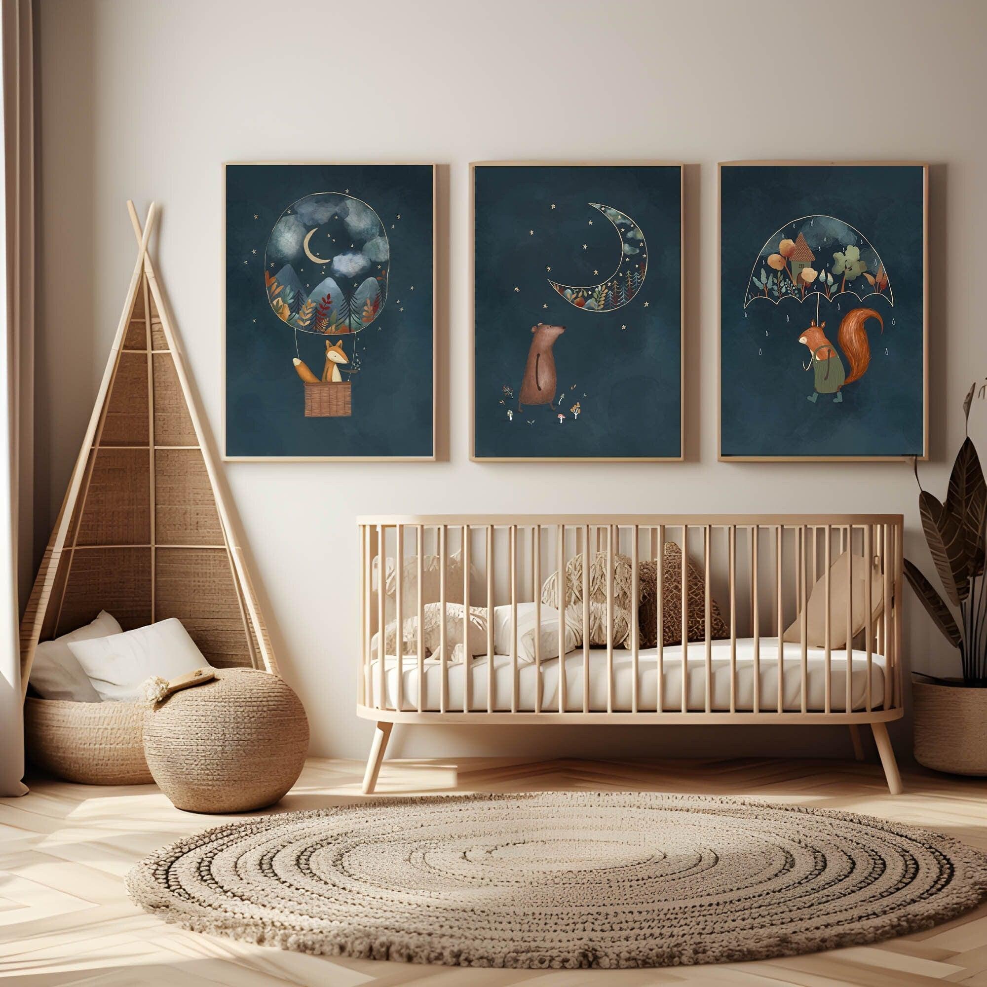 Set of Three Children's Animal Posters, Forest Nursery Wall Decor ...