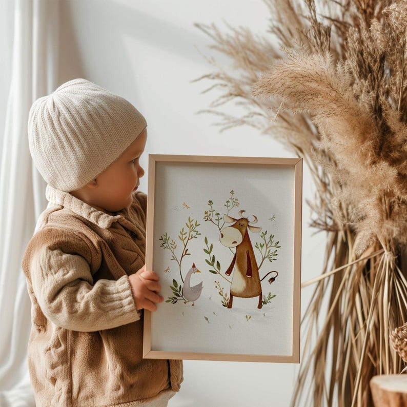 Barnyard Animals Nursery Prints, Farm Animal Wall Art Prints ...