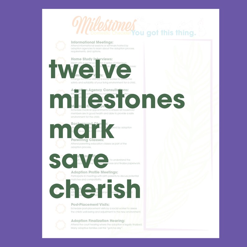 Adoption Milestones Tracker & Reflections Guide: Your Journey, Your ...