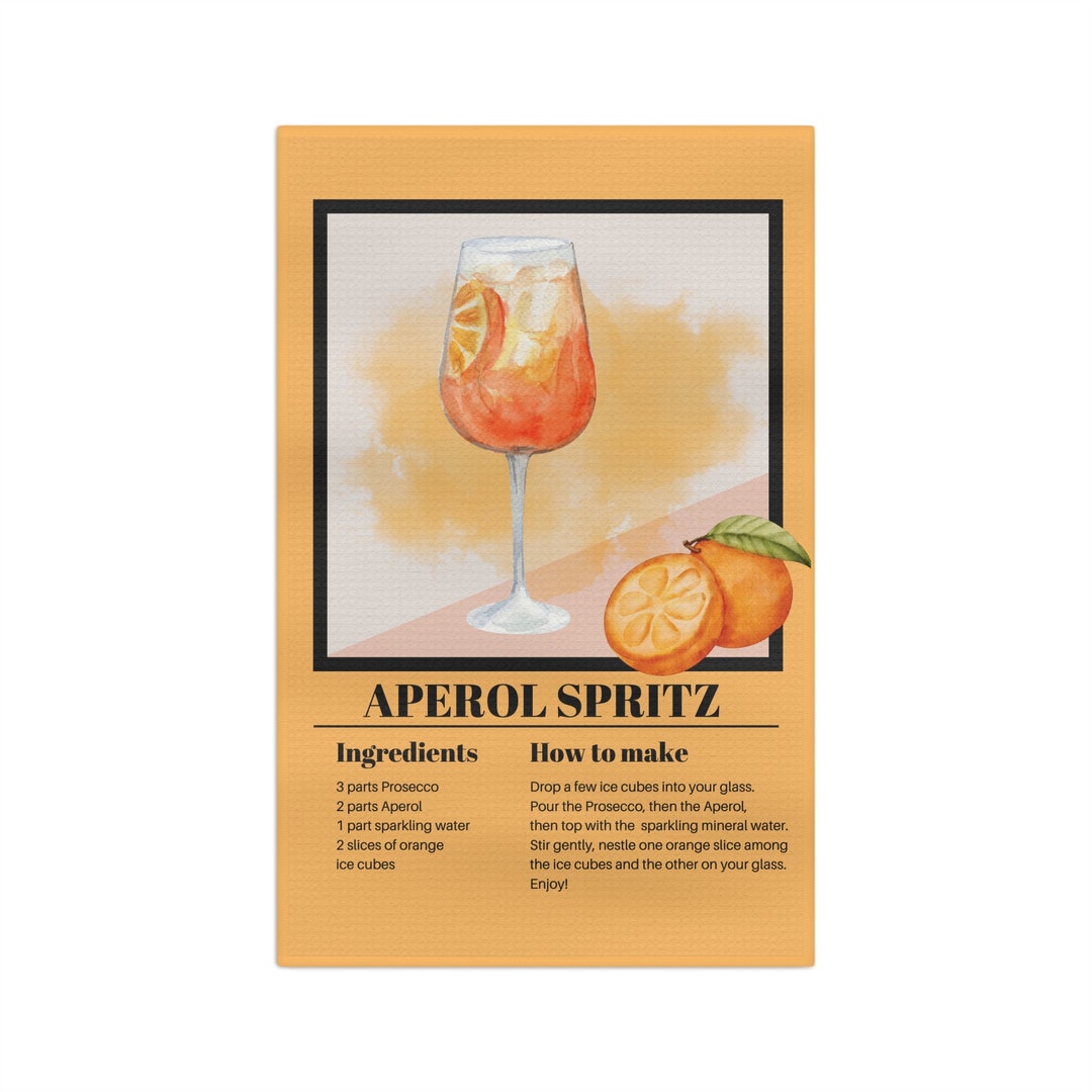 Aperol Spritz Tea Towel - Etsy