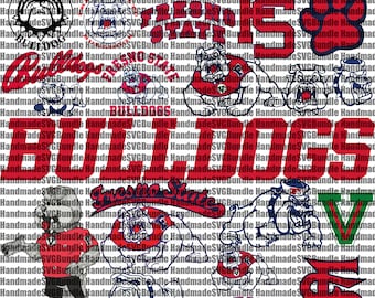 Bulldogs SVG Football Team SVG Collage Game Day - Etsy