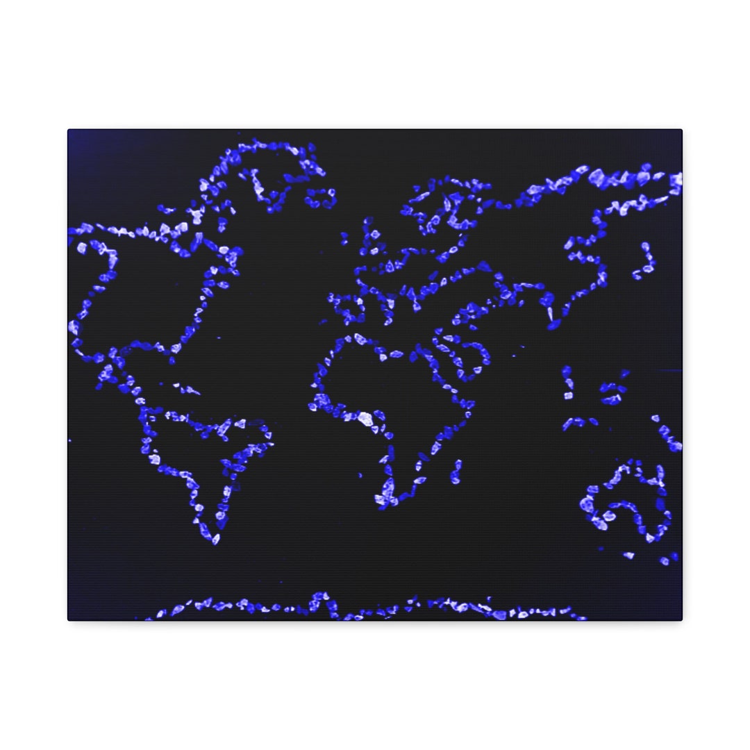 World Map Canvas Gallery Wraps Wall Art - Etsy