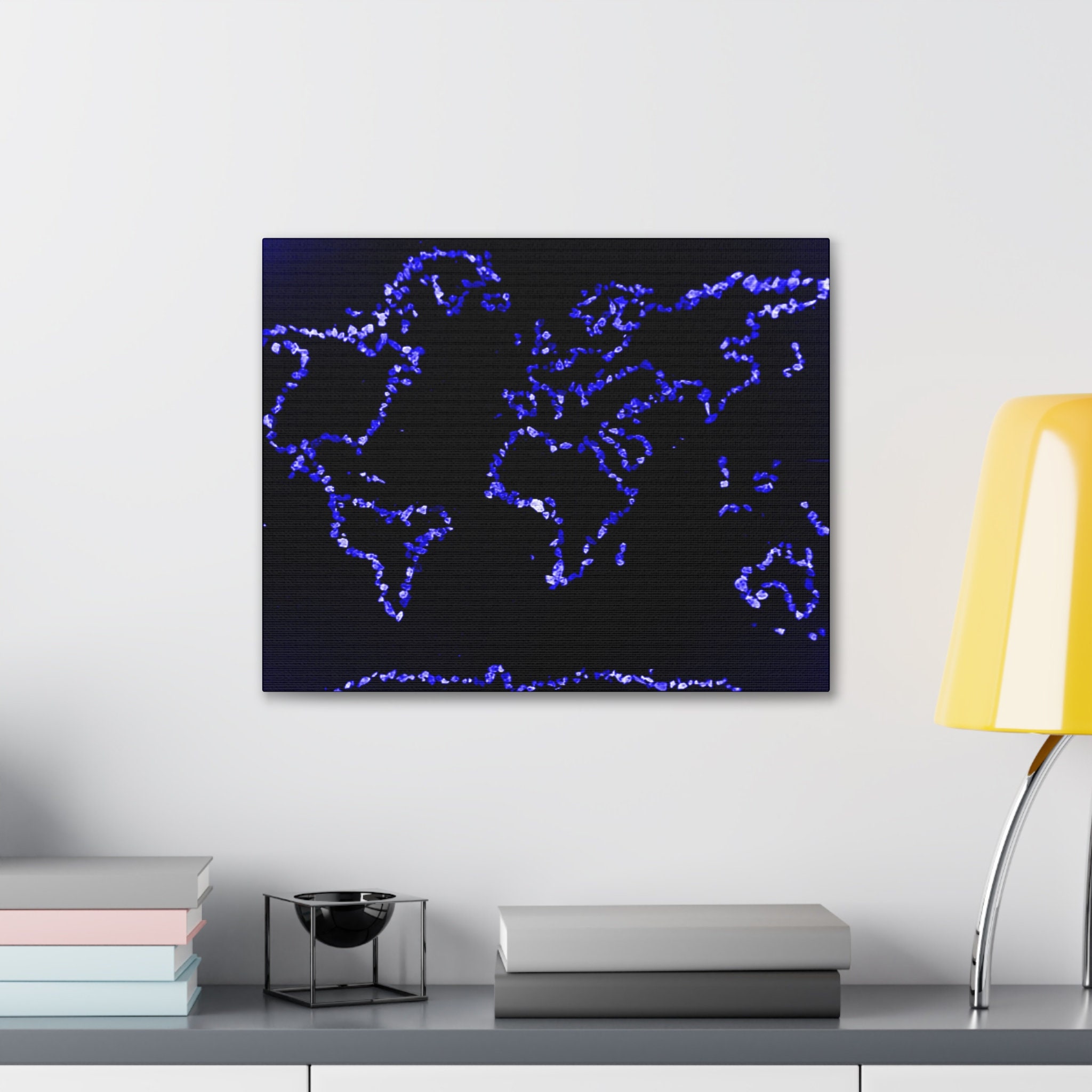 World Map Canvas Gallery Wraps Wall Art - Etsy