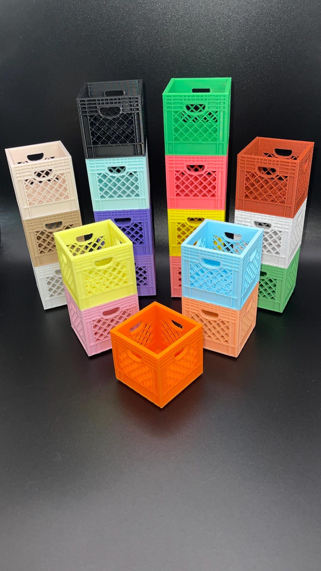 Stackable Mini Crate, 3D Printed Crate, Mini Storage Box, Modular ...