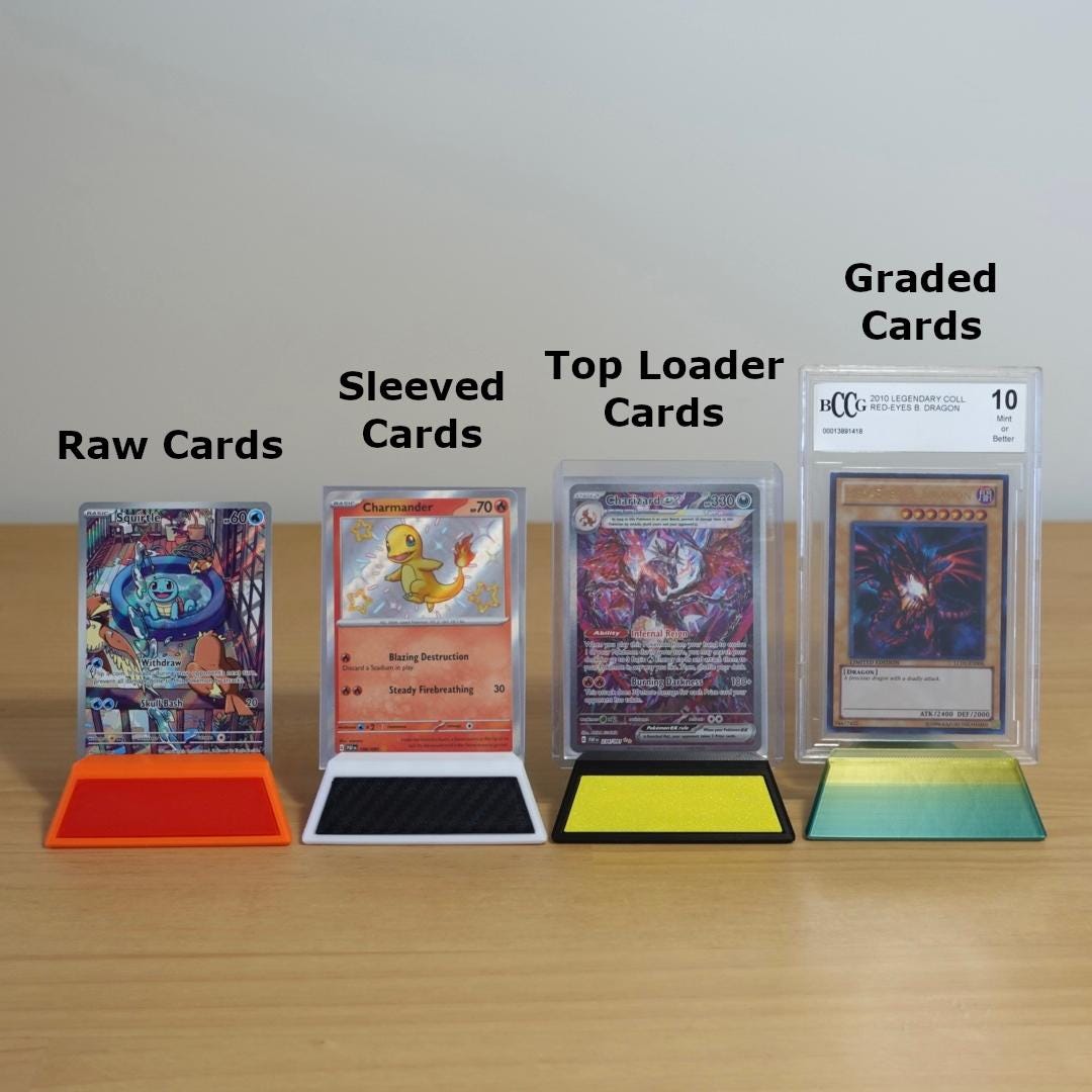 Pokemon Custom Card Stand, 3D Printed Stand, Card Display Stand, Graded ...
