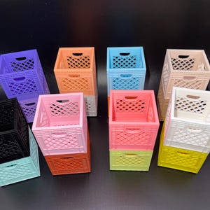 Models Boxes Miniature Milk Boxes Stackable Crates - Etsy