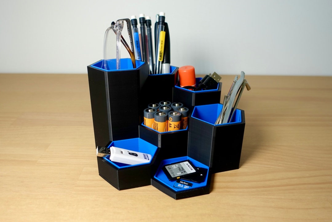 3D Printed Honeycomb Desk Organizer: PLA Modular Design - Etsy