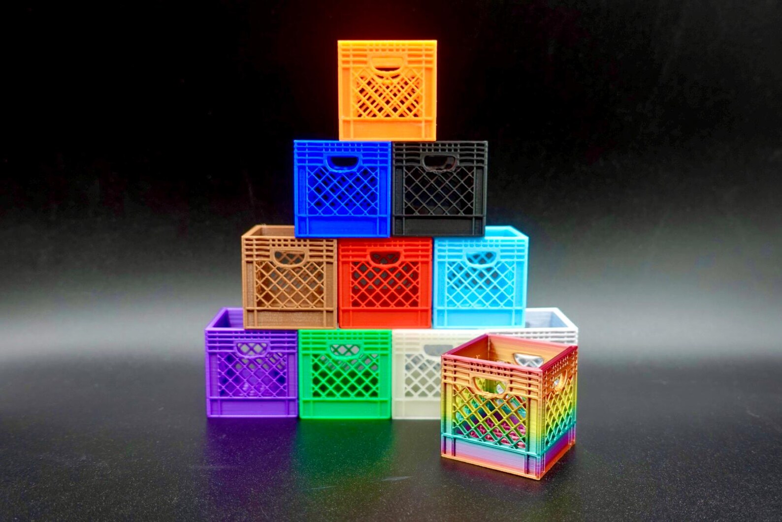 Compact 3D Printed Crate for Decluterring,, Aesthetic Desk Storage for ...
