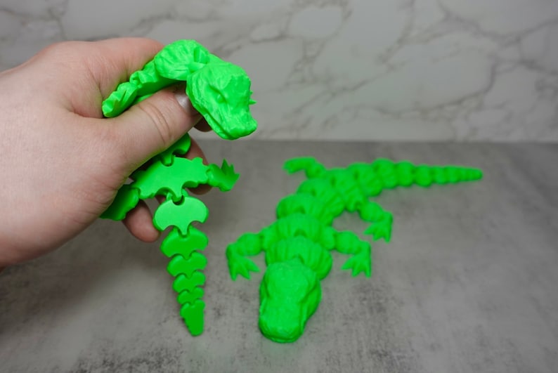 Stone / Crocodile / 3D Printed / Articulated - Etsy