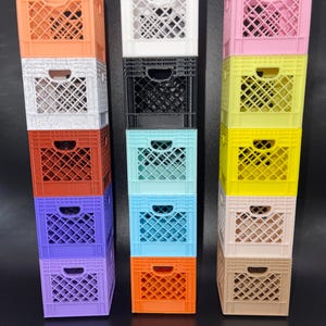 Models Boxes Miniature Milk Boxes Stackable Crates - Etsy