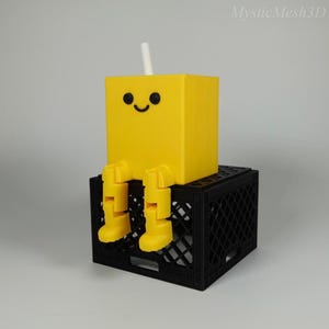 Kawaii Articulated Juice Box Buddy - Etsy