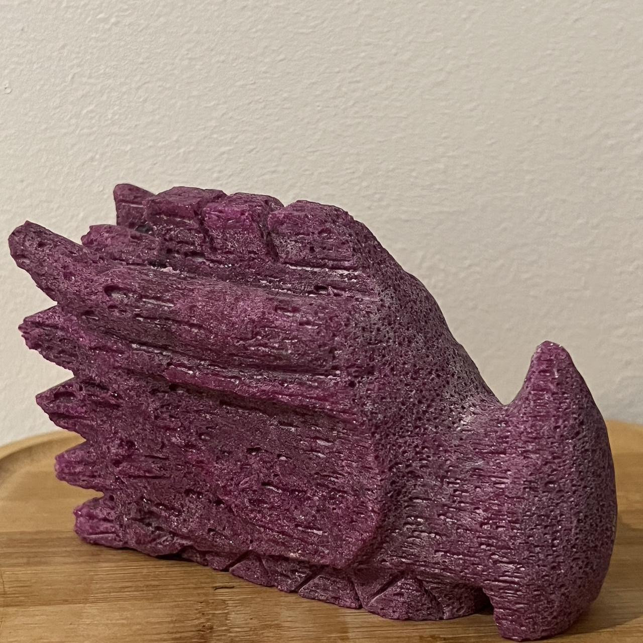 Honeycomb Ruby Large Crystal Dragon Head Rare Carving - Etsy