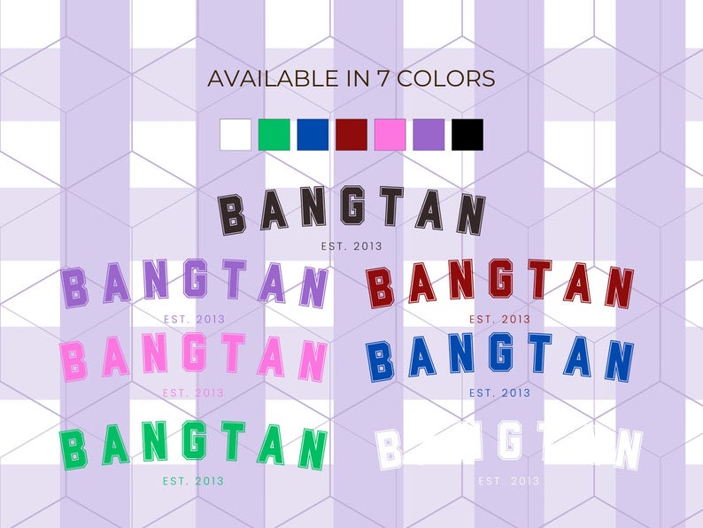 Kpop BTS University Design PNG + SVG Bundle for Shirts, Prints, Mugs ...