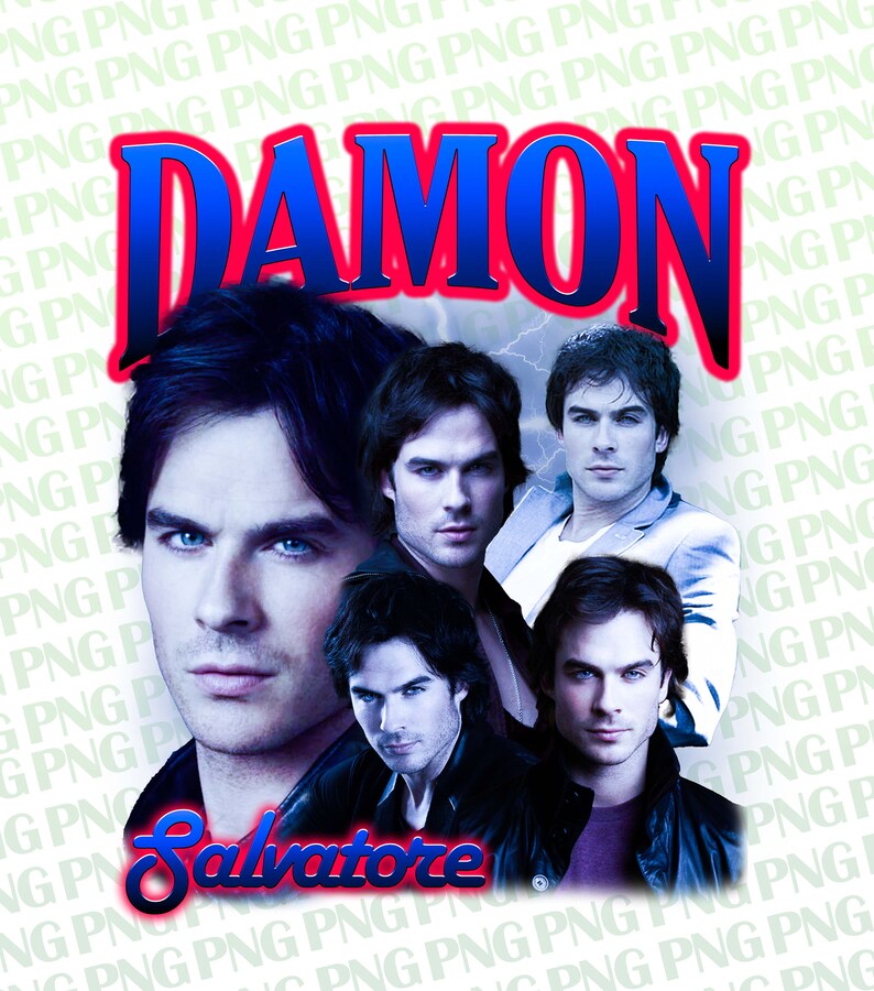 Damon Salvatore T Shirt Design PNG Instant Download 300 Dpi - Etsy
