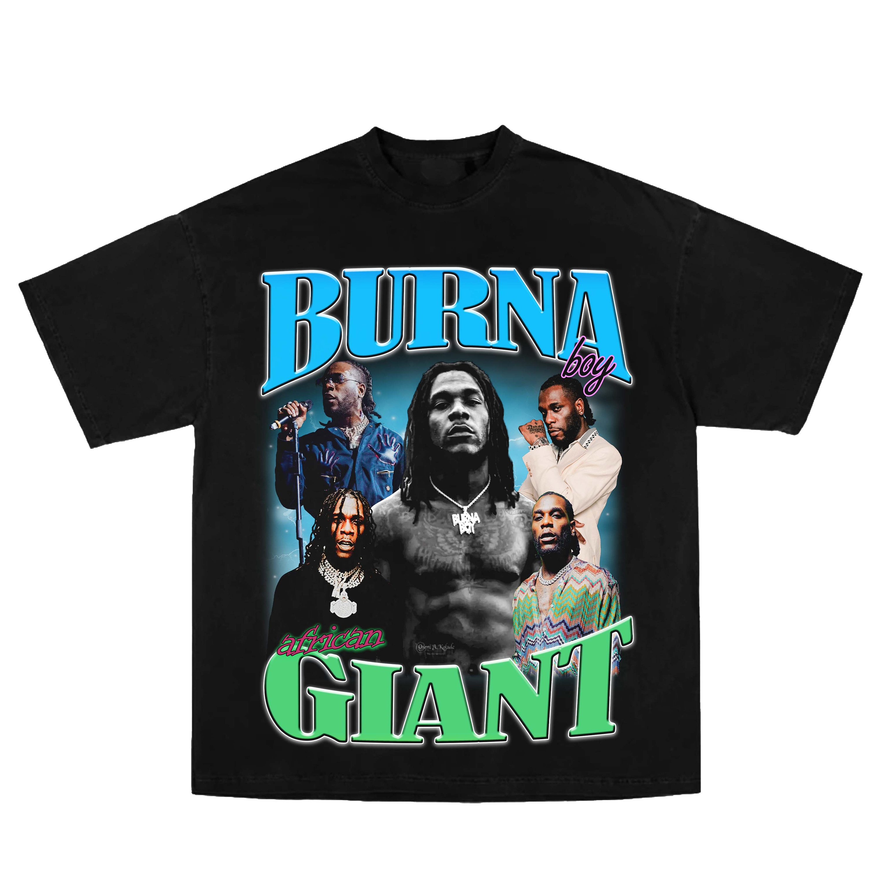 Burna Boy Shirt Vintage 90s Burna Boy Tshirt Movie Graphic Tee Fans ...