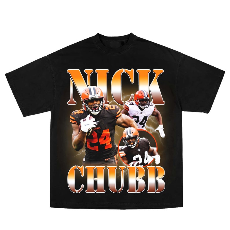 Nick Chubb PNG, Nick Chubb Shirt, Vintage Oversized Sport Tee, Retro ...