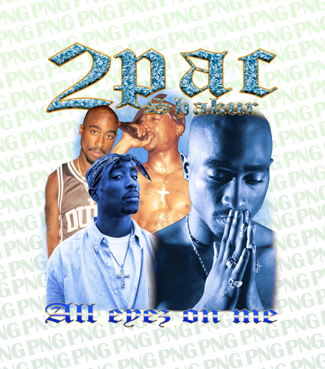 Tupac Shakur Png , Ready to Print, Printable Design, Hiphop Artist, 90s ...