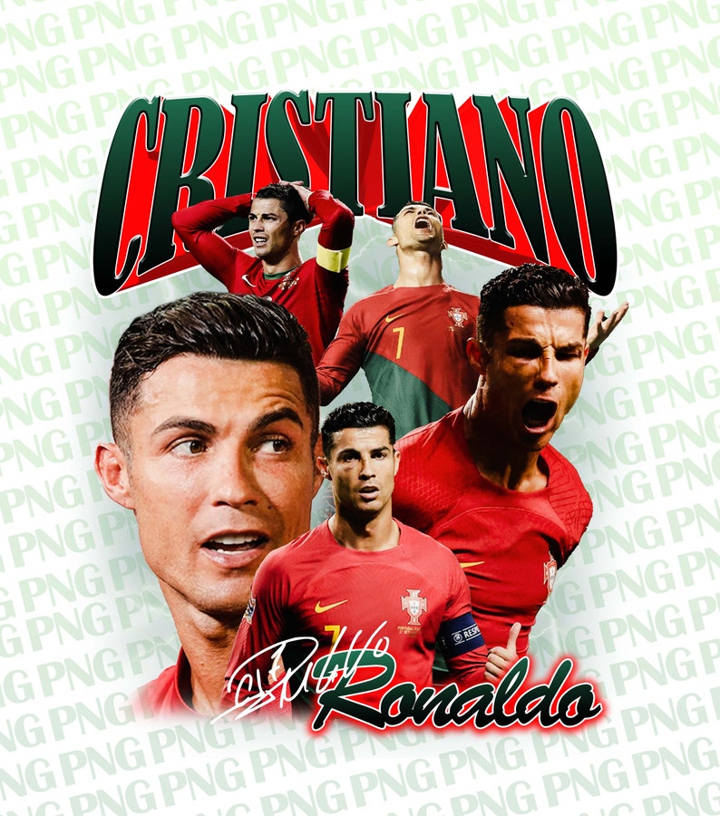 Cr7 Cristiano Ronaldo Tshirt Design Digital File, 300 DPI ,PNG File ...