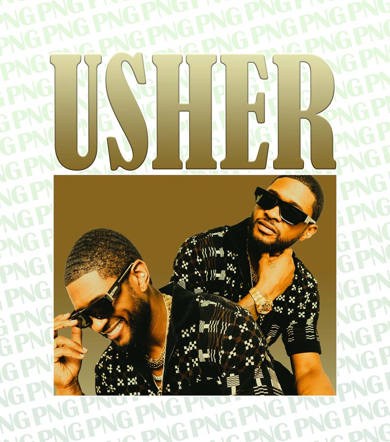 Usher Png , Ready to Print, Printable Design, Artist, 90s, Bts , Rap ...