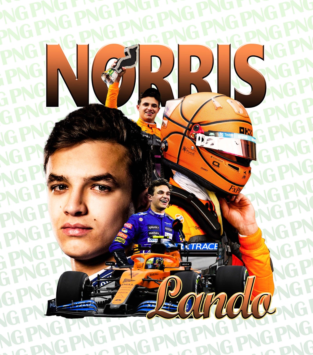 Lando Norris Png, Racing Tshirt Design, Ready to Print, Printable ...