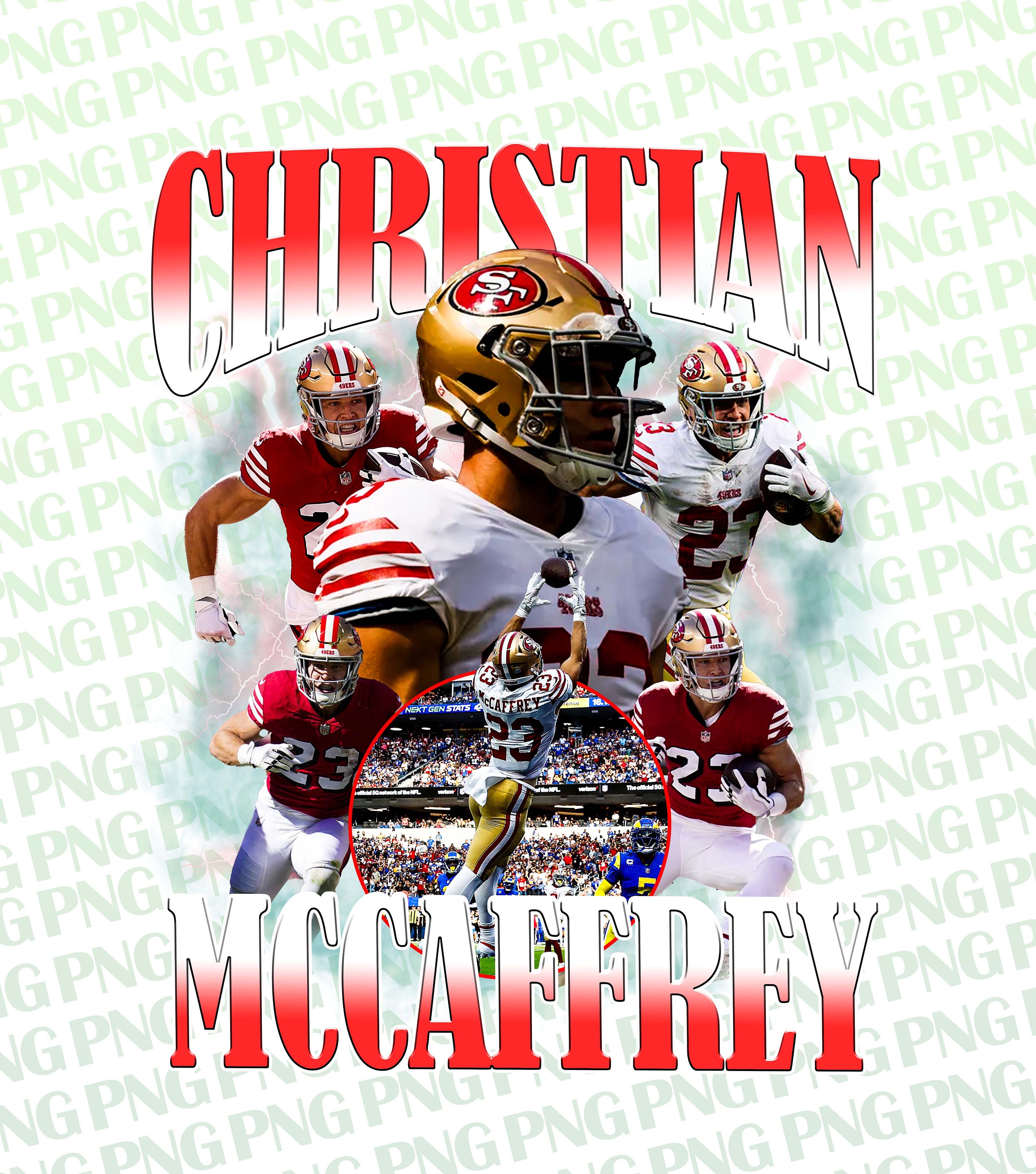 Christian Mccaffrey Png Svg, T-shirt Design Digital File, 300 DPI ,PNG ...