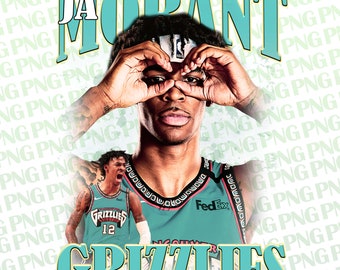Ja Morant Png File , Tshirt Design , Bootleg Tee Design, Ready to Print ...