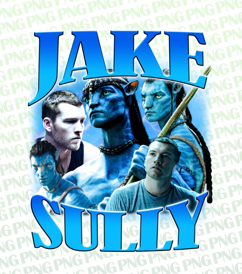 Jake Sully PNG Avatar Vintage T-shirt Shirt Vintage 90s Grapic Tee ...