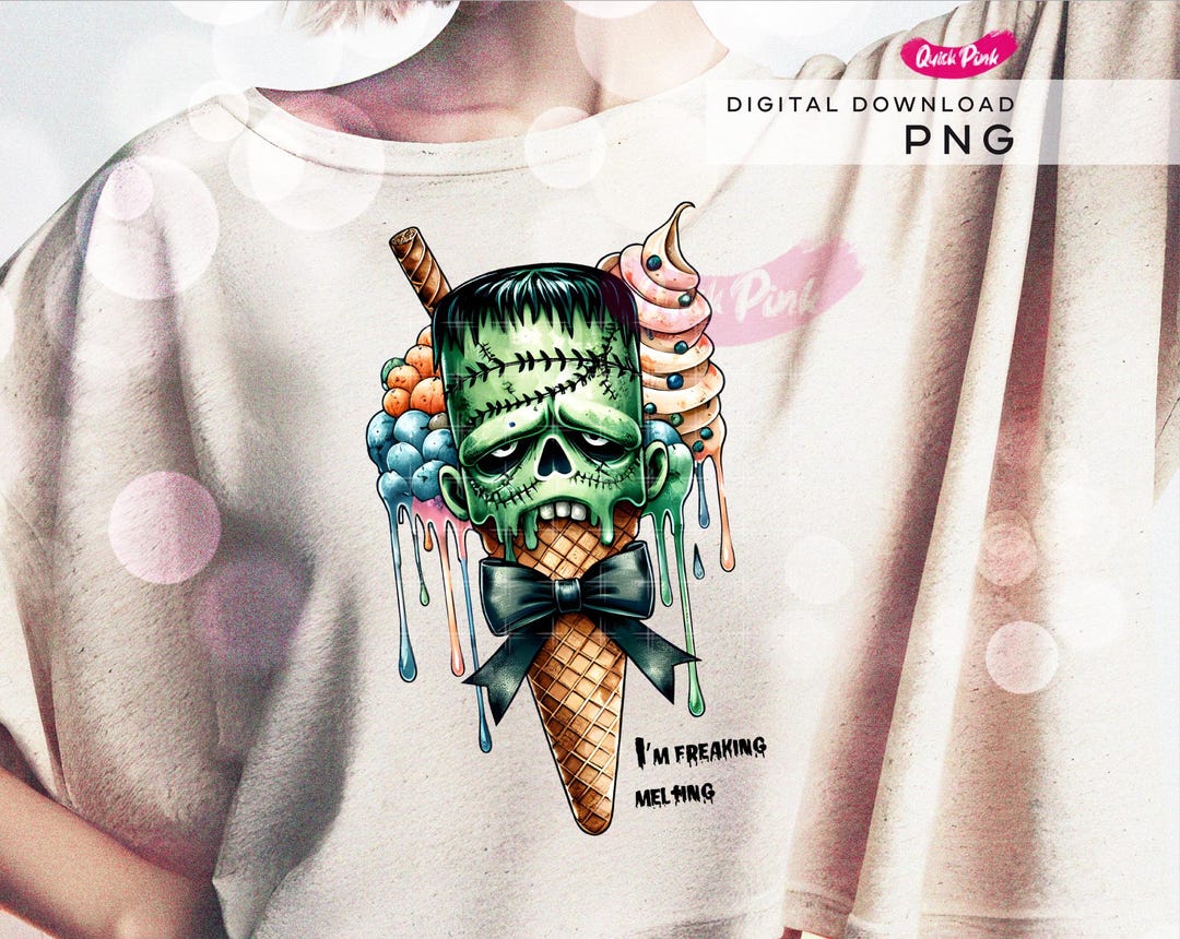 I'm Freaking Melting PNG, Ice Cream PNG, Funny Halloween Digital ...