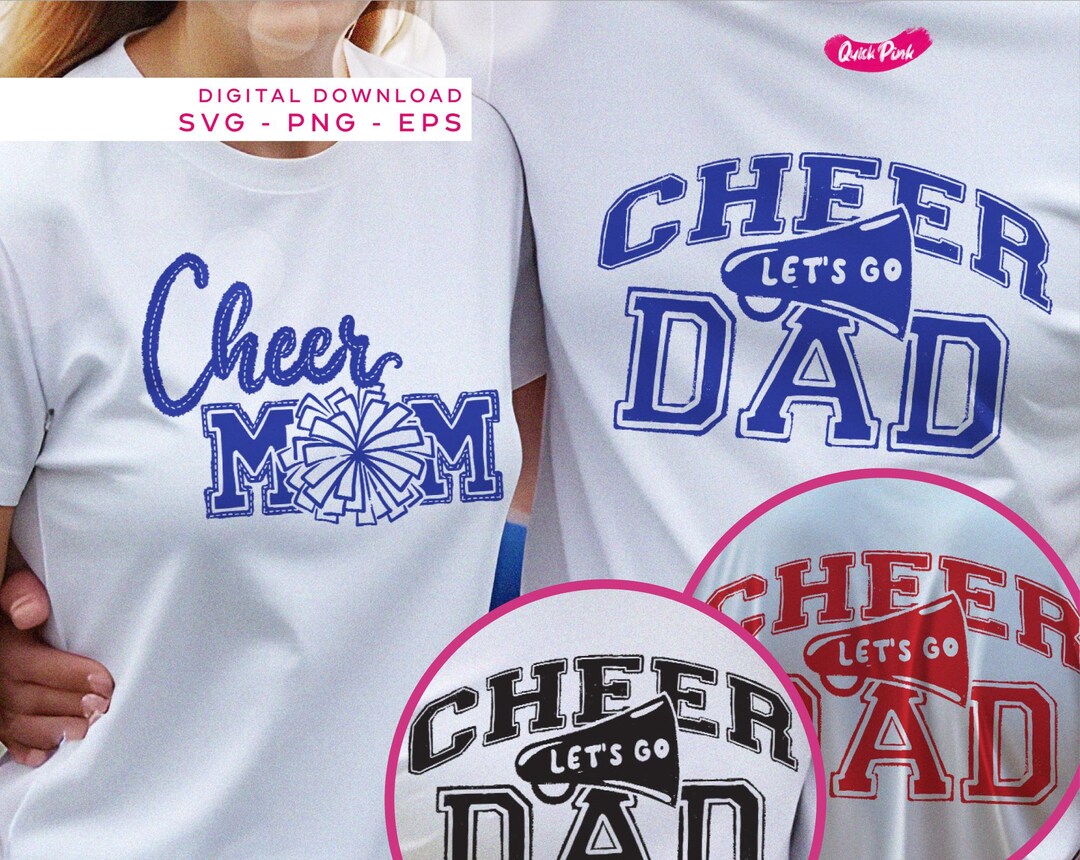 Cheer Mom & Cheer Dad SVG Bundle, Matching Football Parent Shirts ...