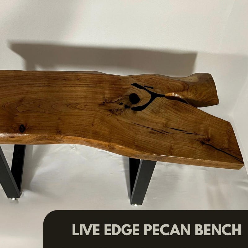 Live Edge Bench - Etsy