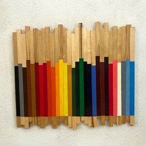 Vibrant Rainbow Wooden Wall Art, Ready to Hang, Great Gift for Pride ...
