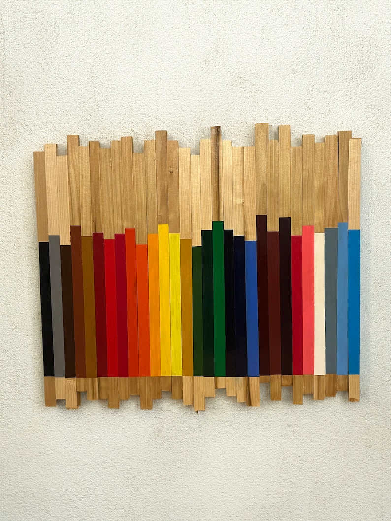 Vibrant Rainbow Wooden Wall Art, Ready to Hang, Great Gift for Pride ...