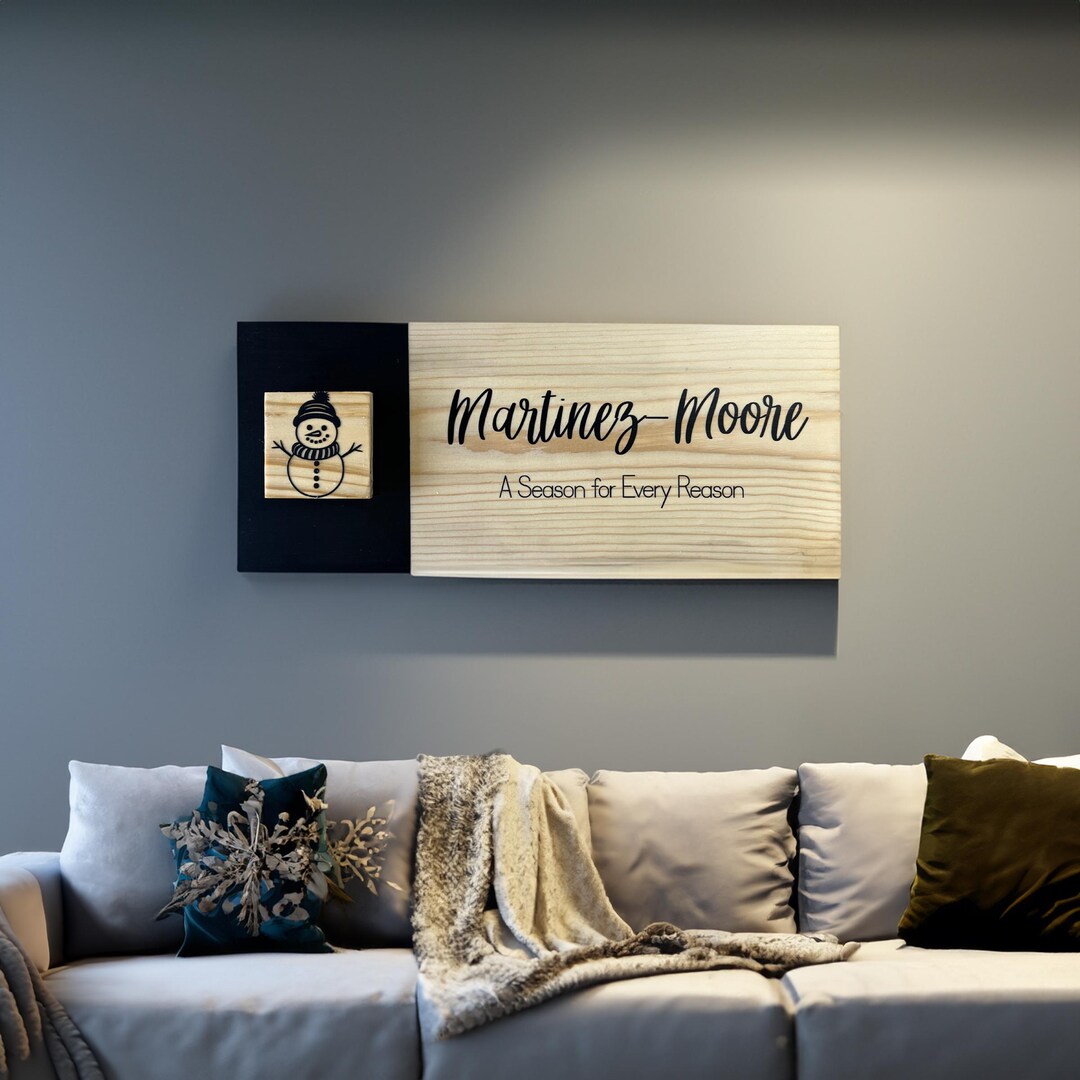 Custom Holiday Calendar With Personalized Name and Interchangeable ...