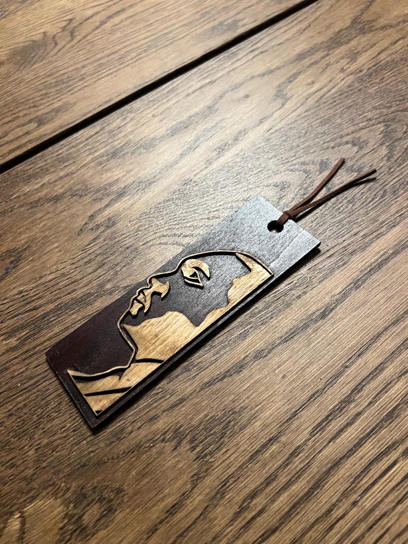 Handmade Wooden MLK Bookmark 3D Design- Side Profile With Quote on Back ...
