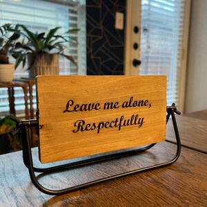 Funny Office Desk Flip Sign you May Approach / leave Me Alone Wood ...