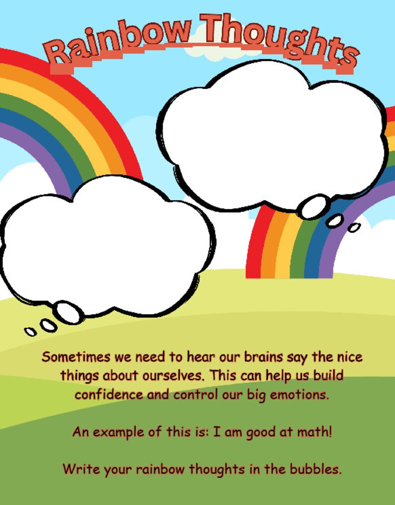 CBT Worksheets for Kids - Etsy