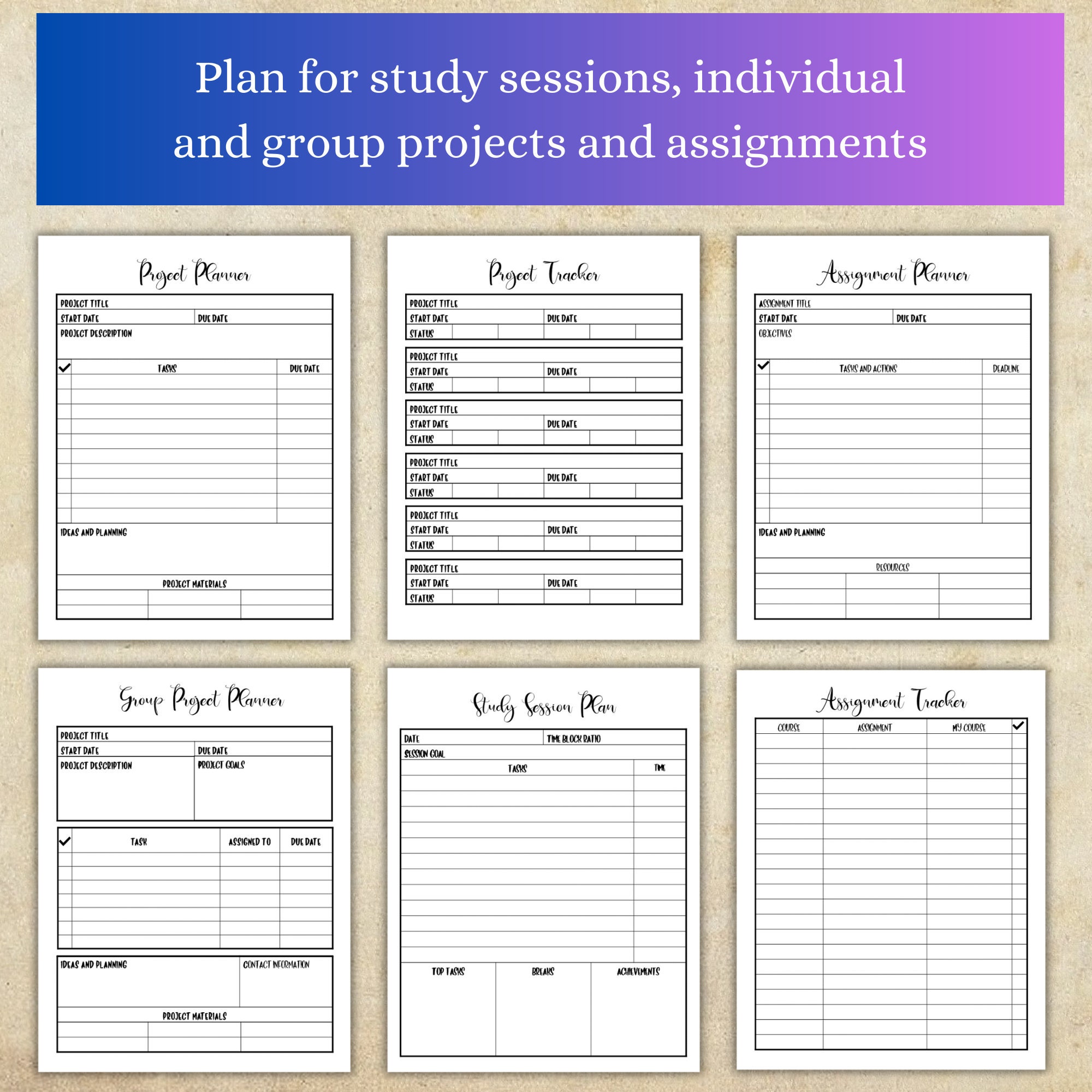 2023-2024 Student Planner Bundle Digital Download Academic - Etsy