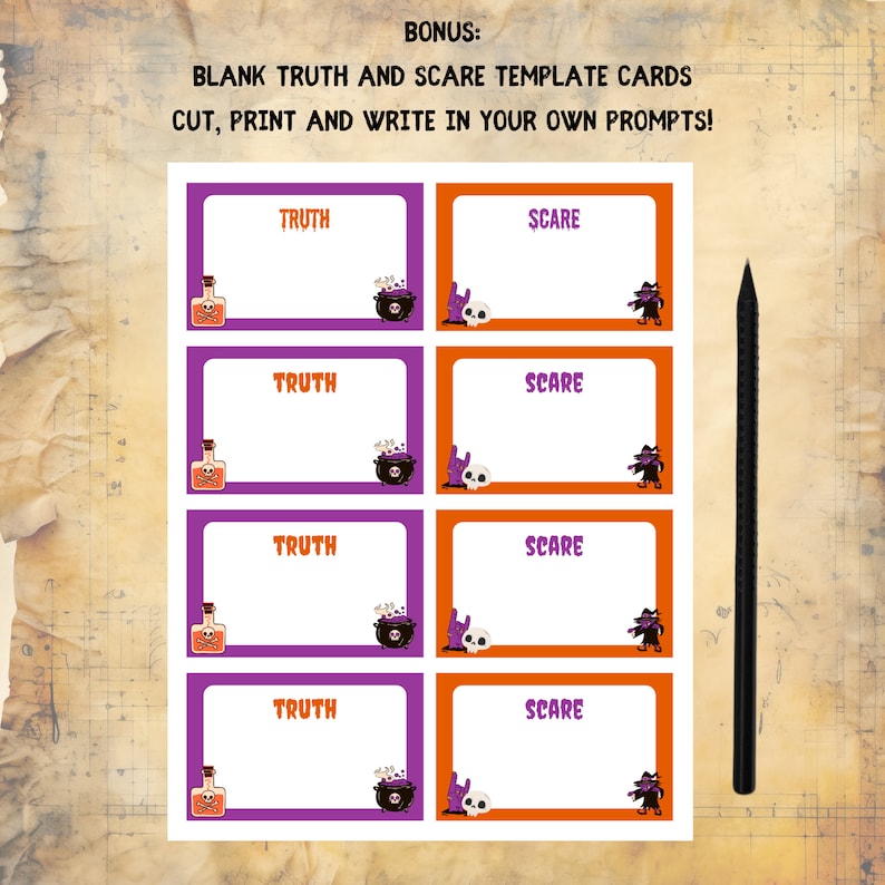 Truth or Scare, Halloween Party Game, for Kids, for School, Halloween ...