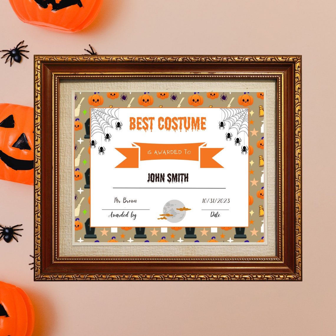 Spooktacular Halloween Certificate Bundle | Editable Halloween Costume ...